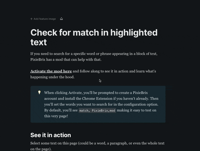 [Guide] Check for match in highlighted text